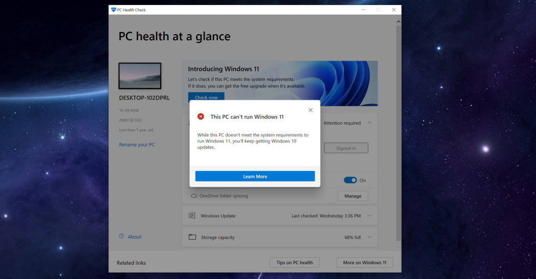 Windows 11 PC Health Check not working? WhyNotWin11 is a better ...