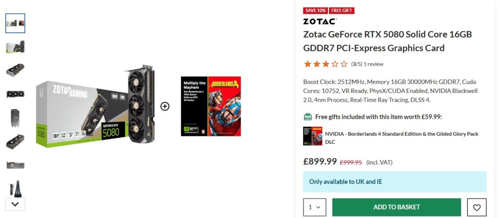 Grab the RTX 5080 for less than MSRP at a popular online retailer and ...